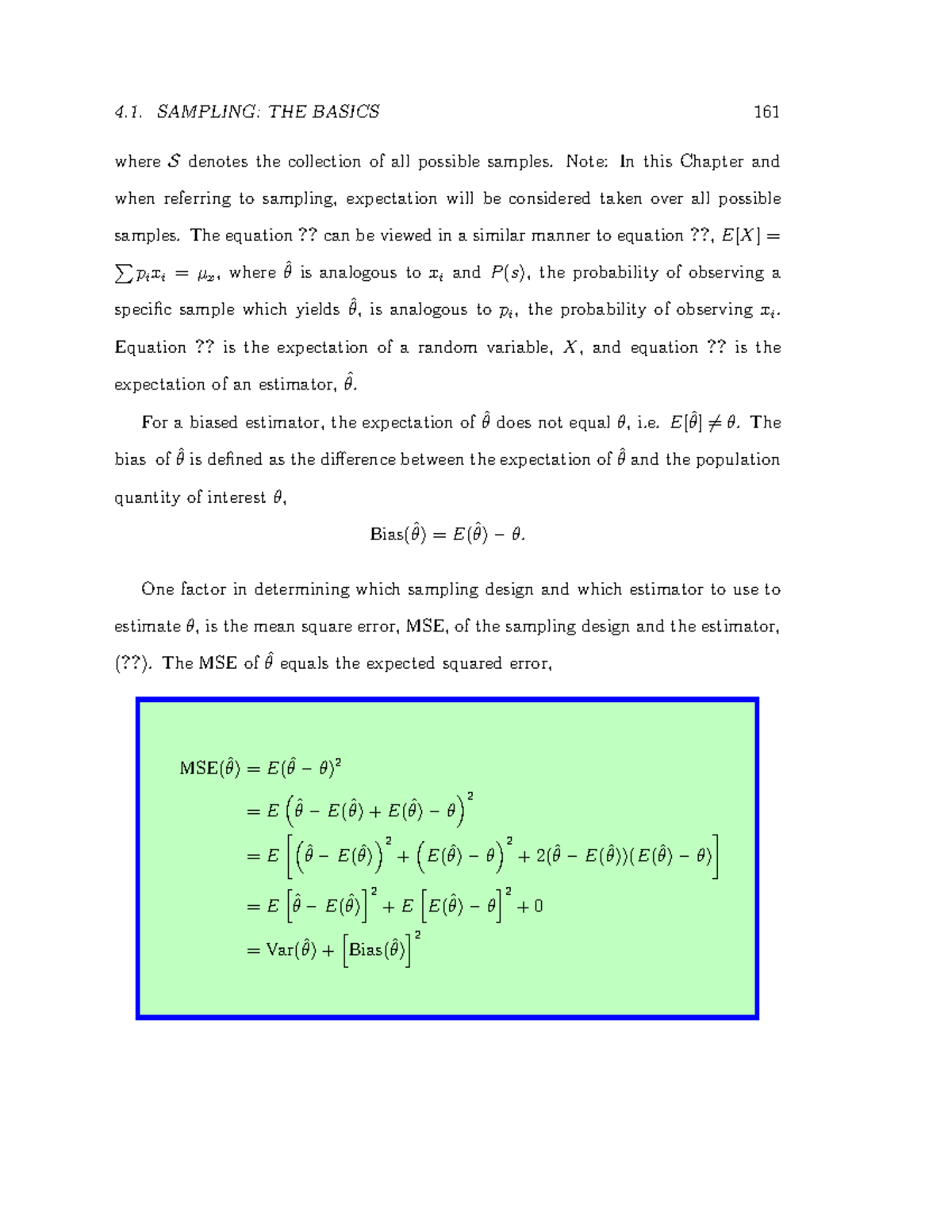 14 - How to do it - 4. SAMPLING: THE BASICS 161 whereS denotes the ...