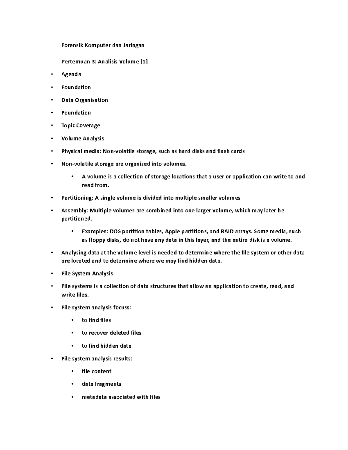 Analisis Volume 1 - Resume Materi Forensics - Forensik Komputer dan ...