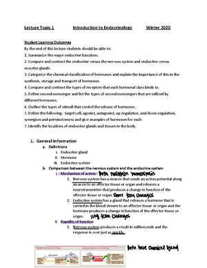 Worksheets for thyroid gland and hormones - BIOL 2340 - William Carey ...