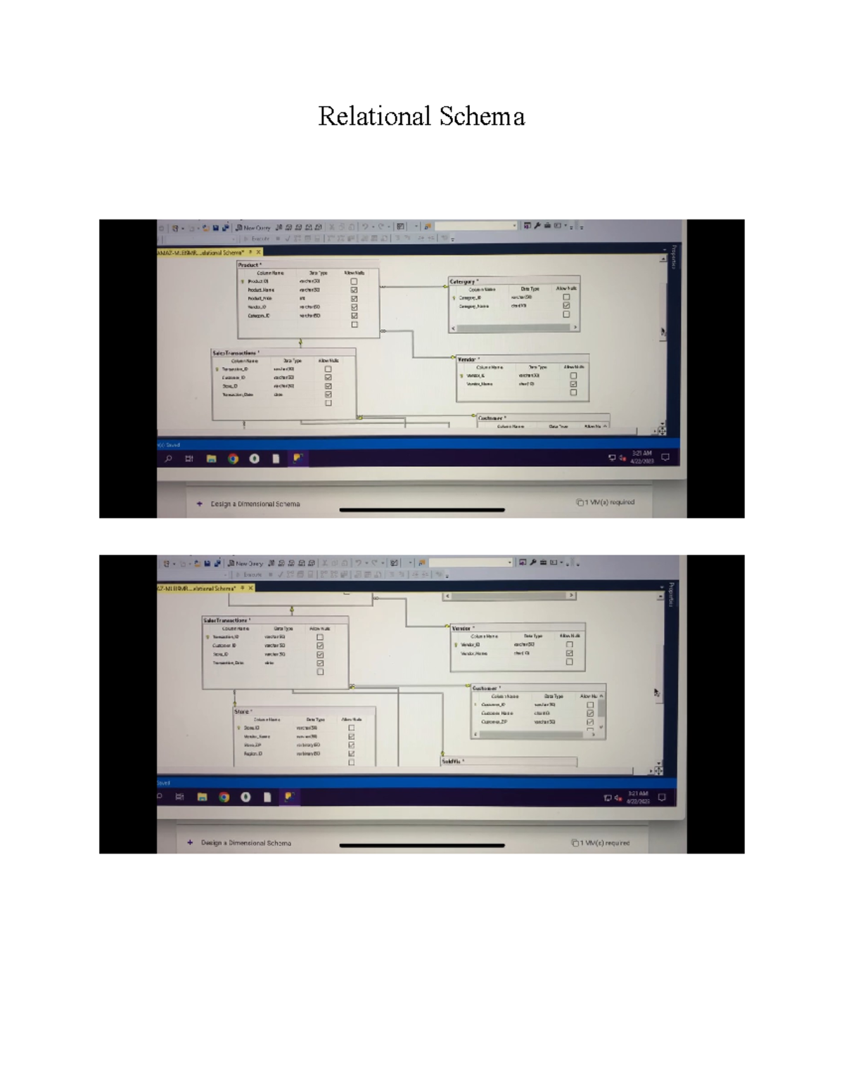 Relational Schema - elational Product Column Name Data Type Allow Nulls ...