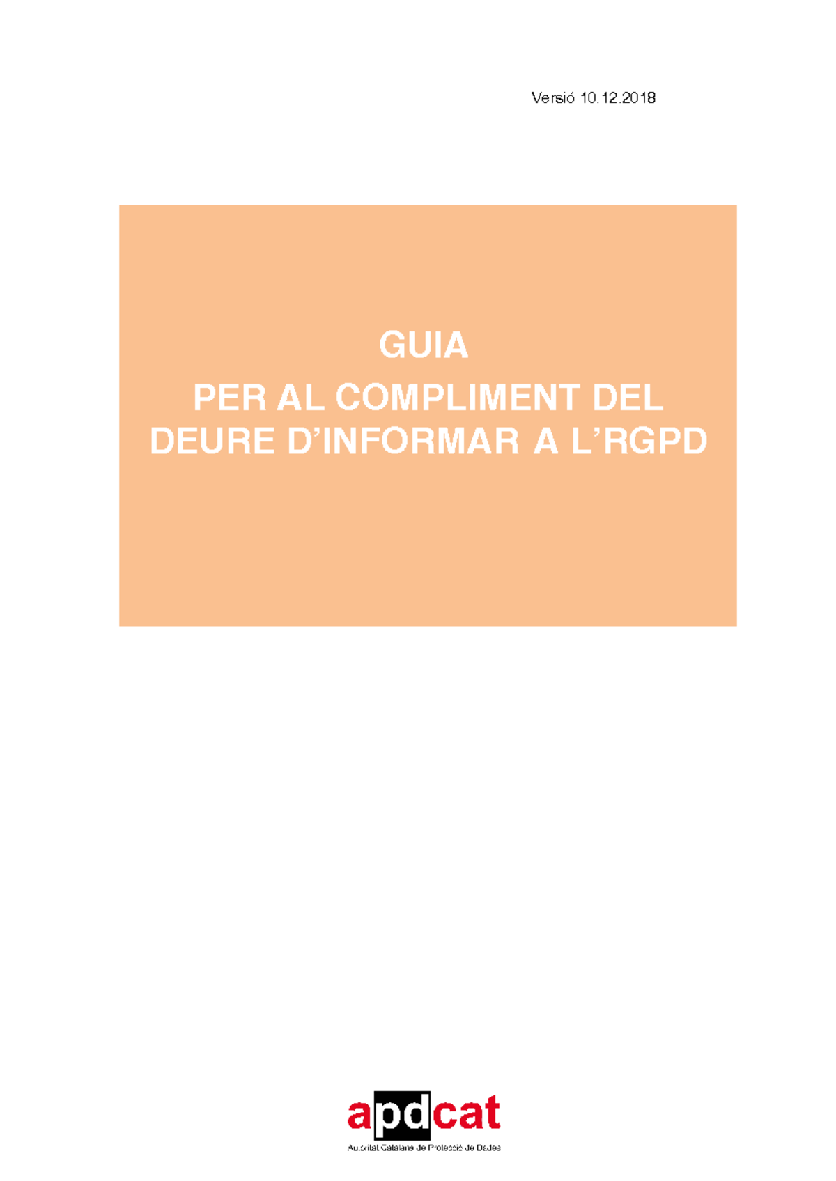 V10 CAT Guia sobre el deure dinformar en el RGPD amb disseny - Versió ...
