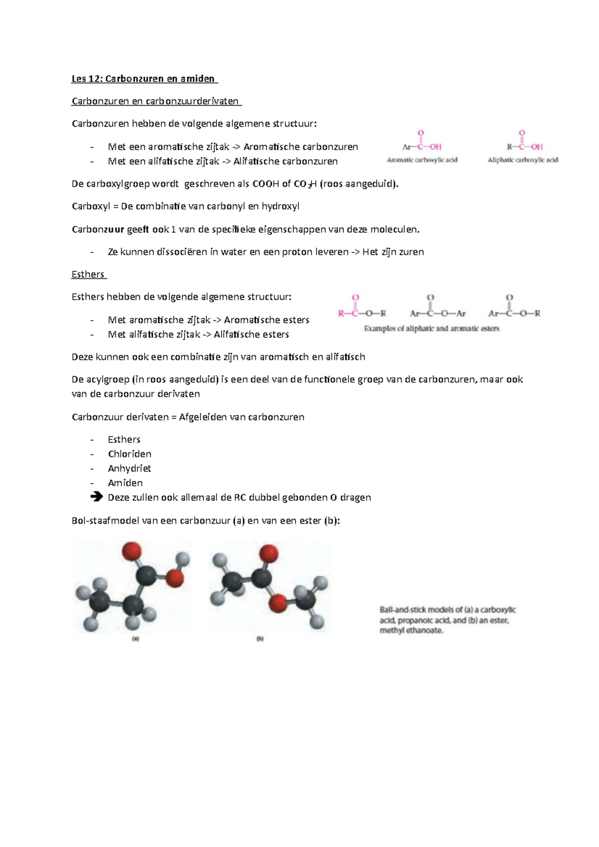 Les 12 - Les 12 Biologie - Les 12: Carbonzuren en amiden Carbonzuren en ...