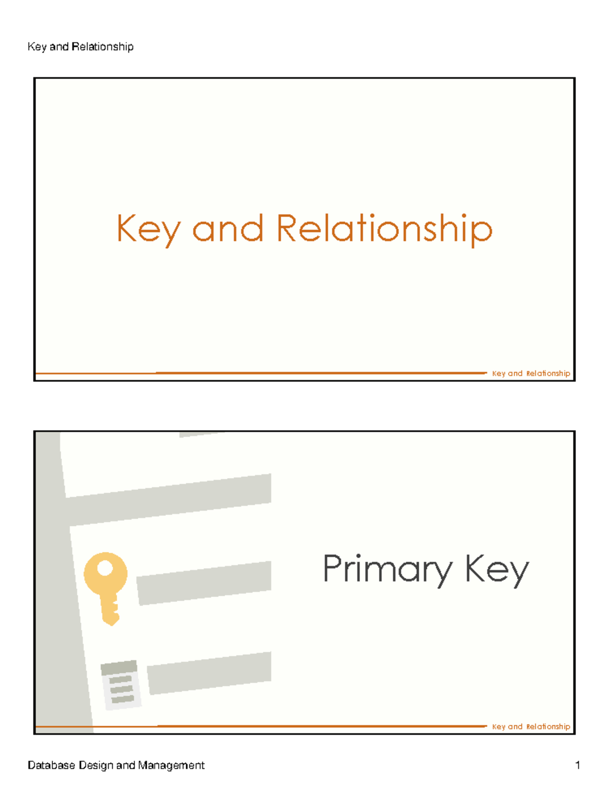 06 key and relationship - OXH-3803 - Lambton College - Studocu