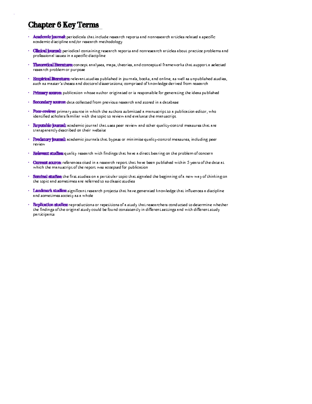 Chapter 6 key terms - Professor Egan - Chapter 6 Key Terms Academic ...