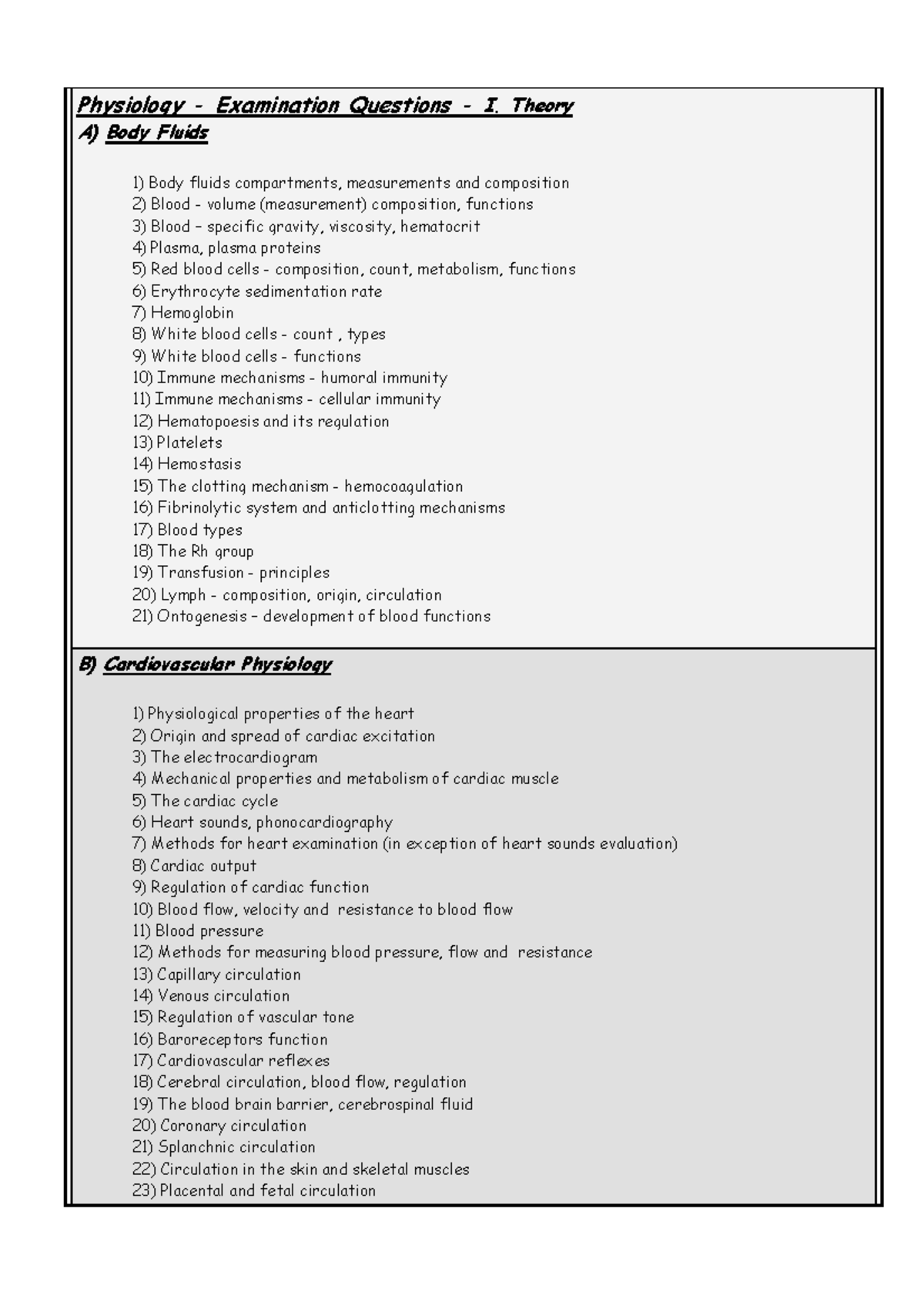 VLa-oral-skuska - Vhkkn - Physiology - Examination Questions - I ...