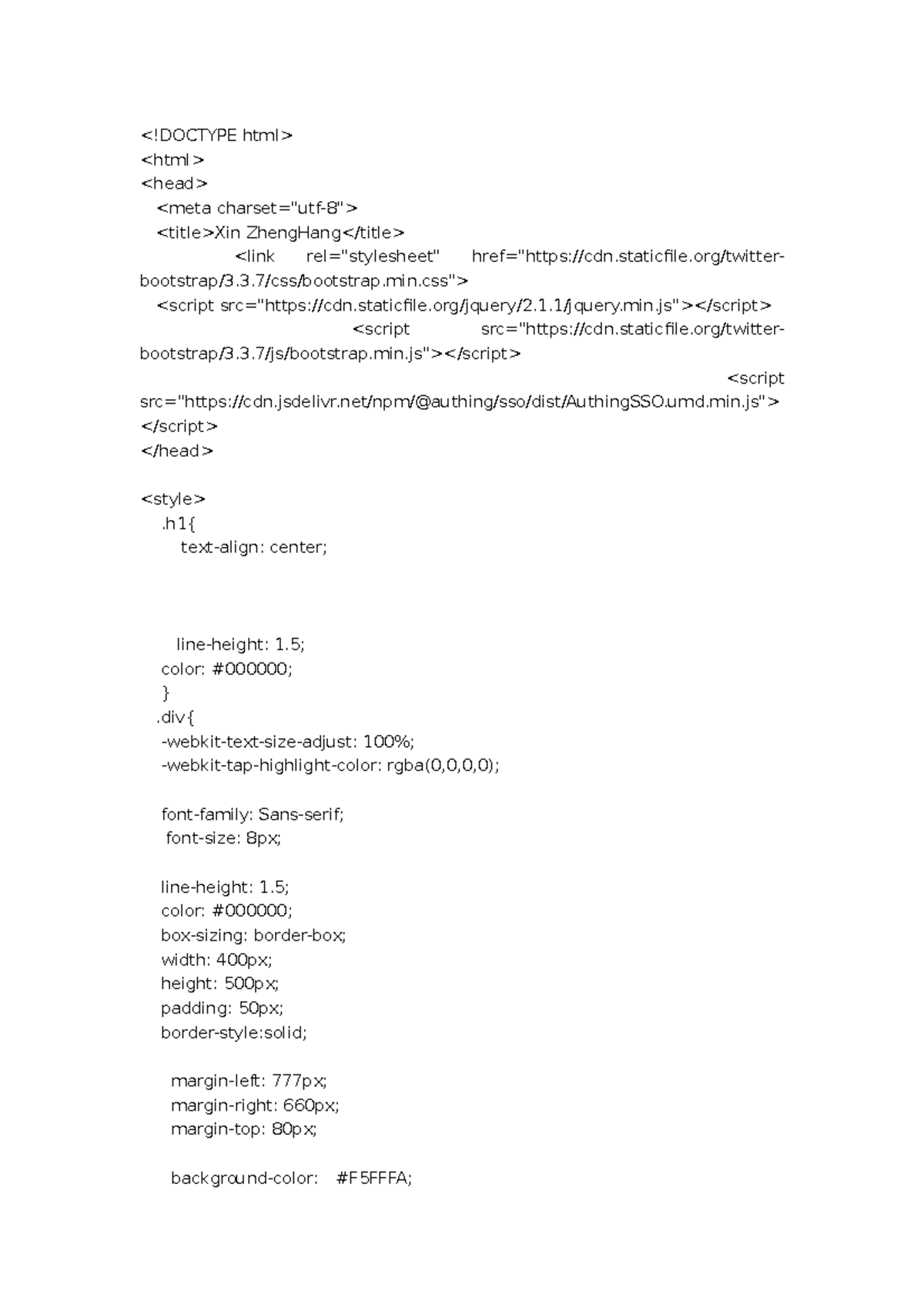 Doctype html - jkkjkj - Xin ZhengHang