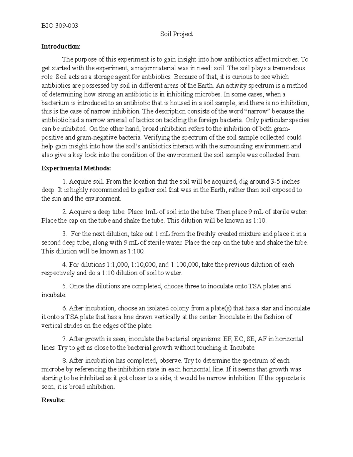 Soil Project Essay - Soil Project Introduction: The purpose of this ...