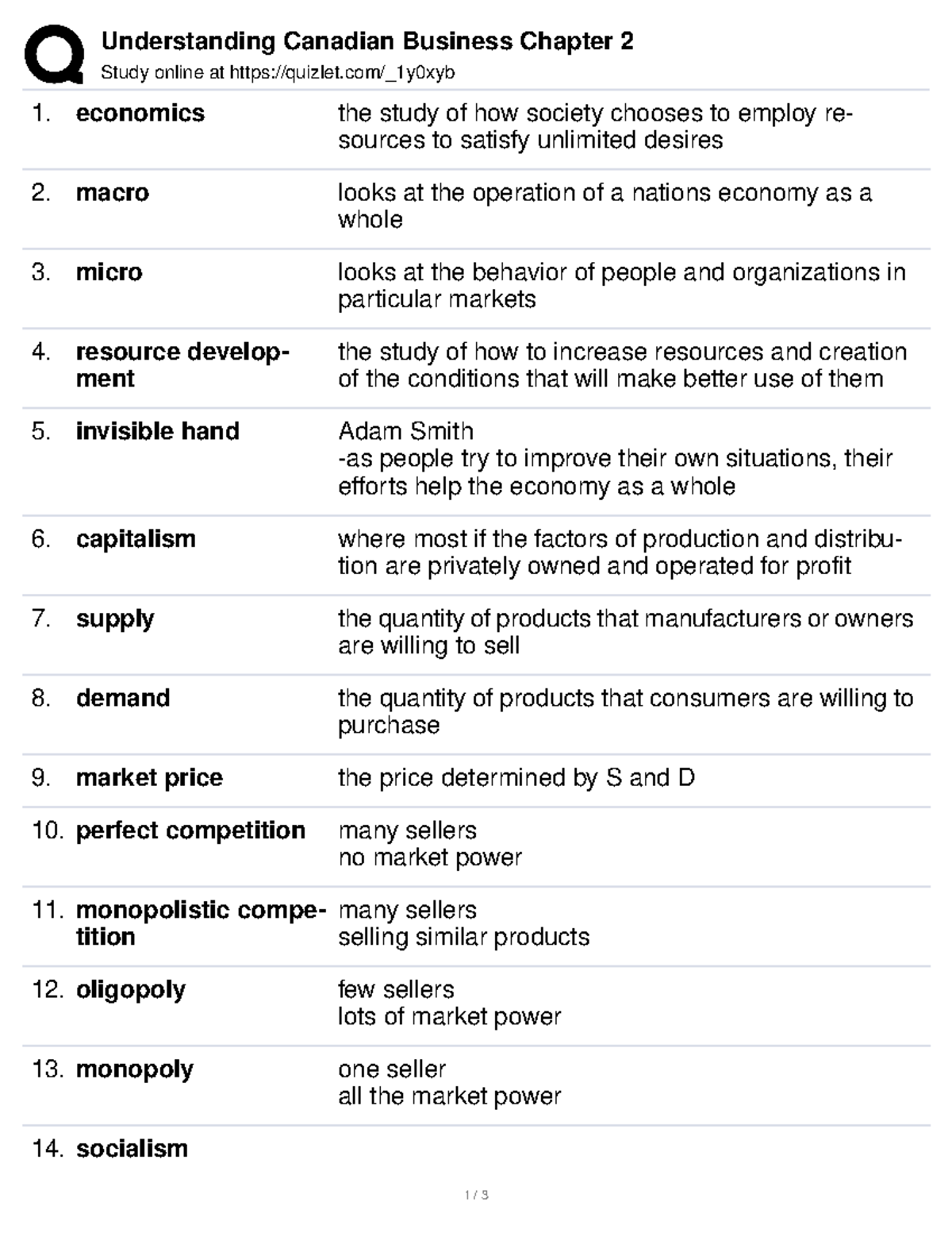 Chapter 2 - Practice quiz - Understanding Canadian Business Chapter 2 ...