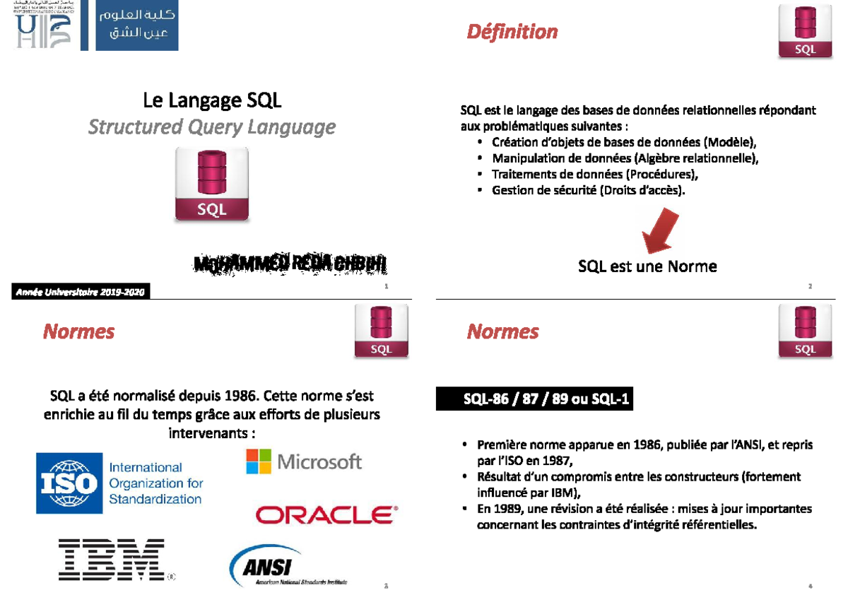 3. SQL - Introduction + DDL - analyse - Studocu