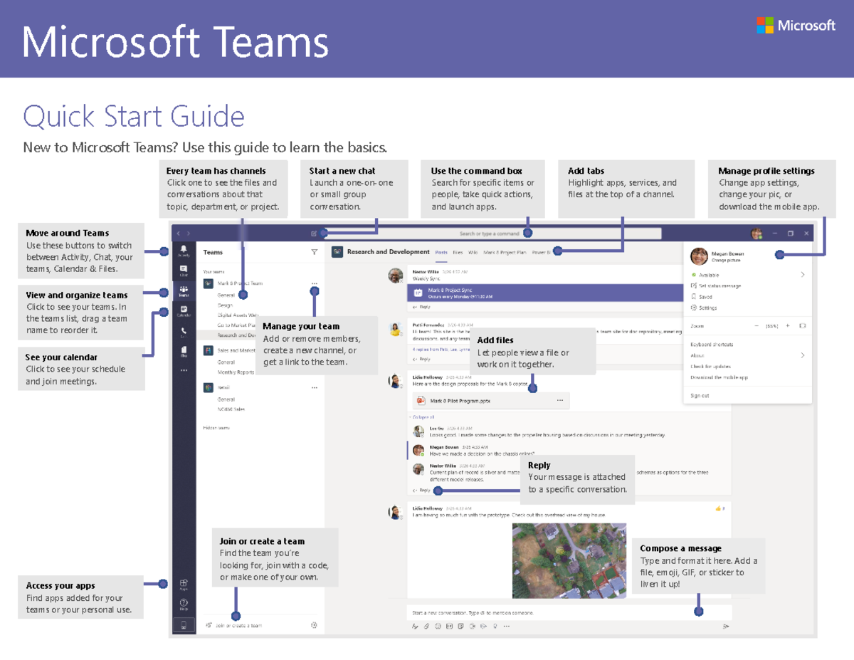 MS Teams Quick Guide - Quick Start Guide New to Microsoft Teams? Use ...