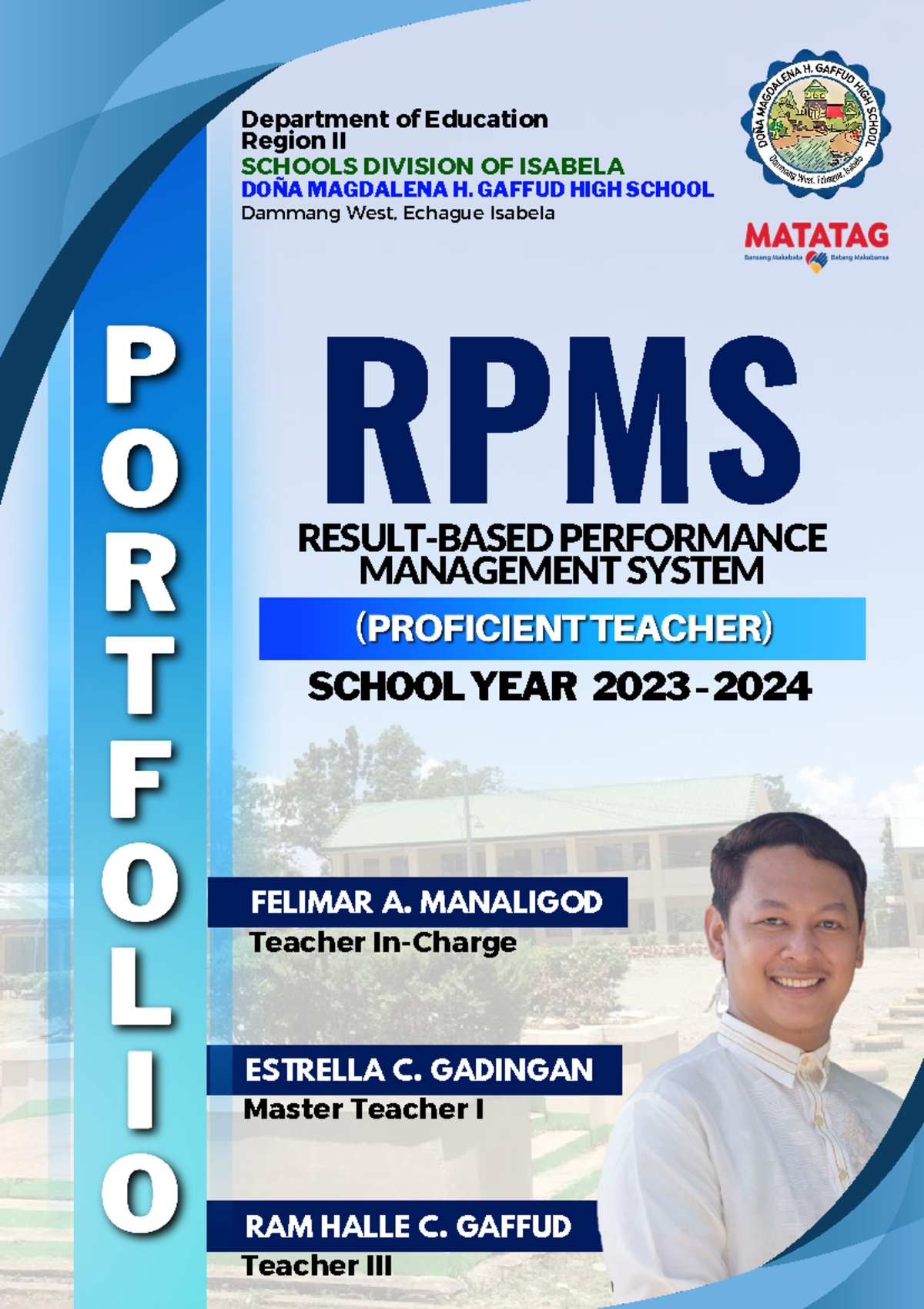 RPMS Cover School Year 2023 2024 of teachers - RAM HALLE C. GAFFUD ...