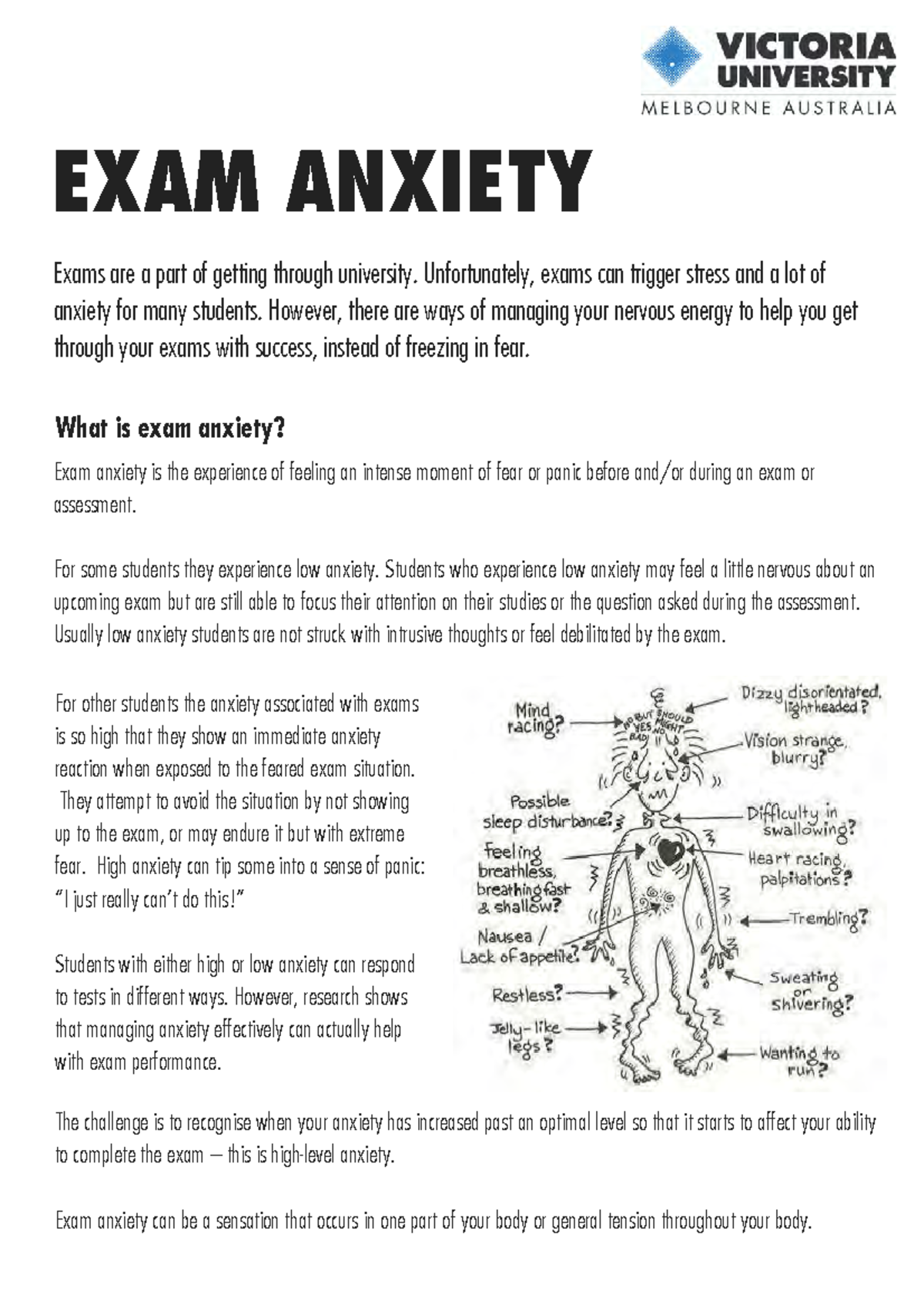 Exam-anxiety-management - EXAM ANXIETY Exams are a part of getting ...
