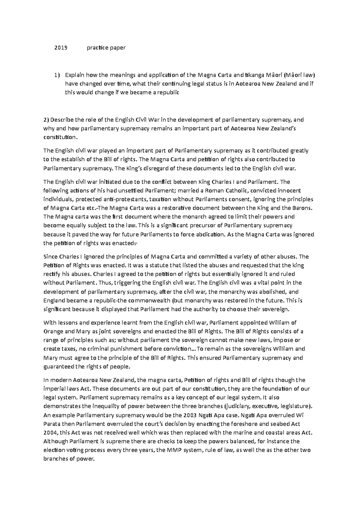 2019 practice paper - 2019 practice paper Explain how the meanings and ...