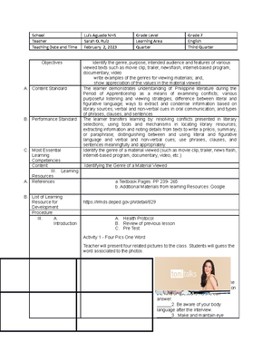Performance evaluation - DOH - SPMS Form 4 Document Code INDIVIDUAL ...