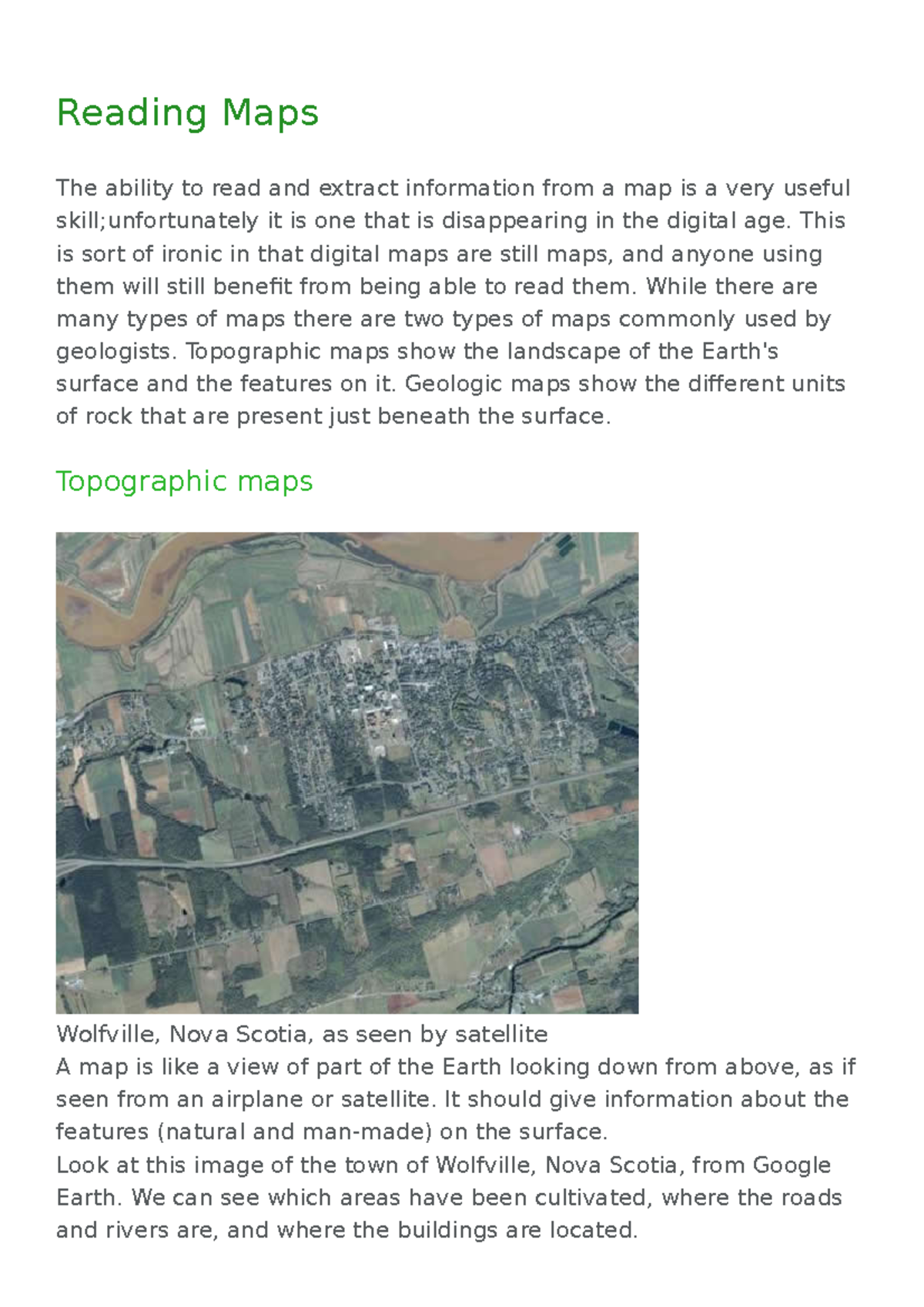 2.4 Reading Maps for understanding Earth - Reading Maps The ability to ...