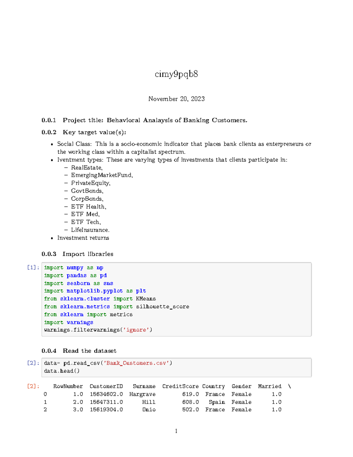Customer segmentation 1700543013 - cimy9pqb November 20, 2023 0.0 ...