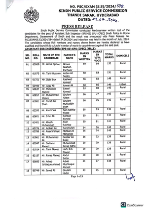 FPSC DPC & NOC - FPSC format of NOC - FEDERAL PUBLIC SERVICE COMMISSION ...