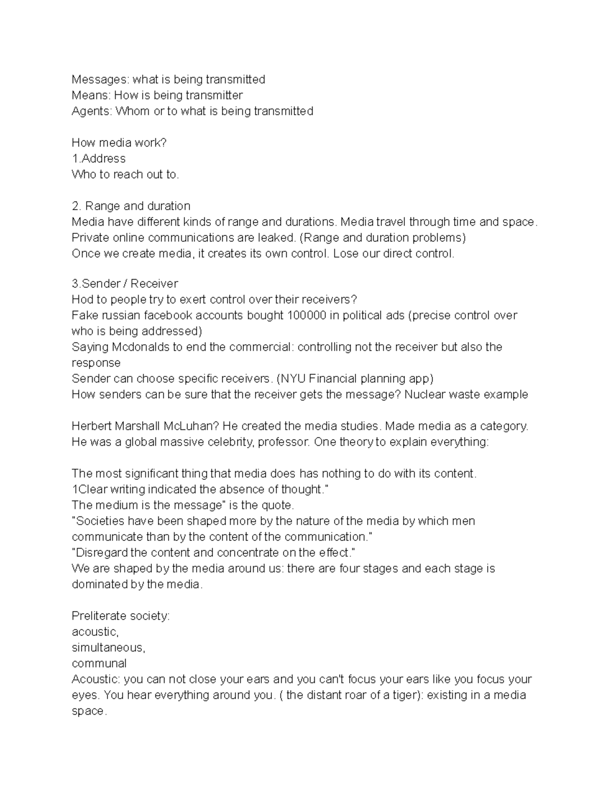 Week 2 what is media - Lecture notes 3-4 - Messages: what is being ...