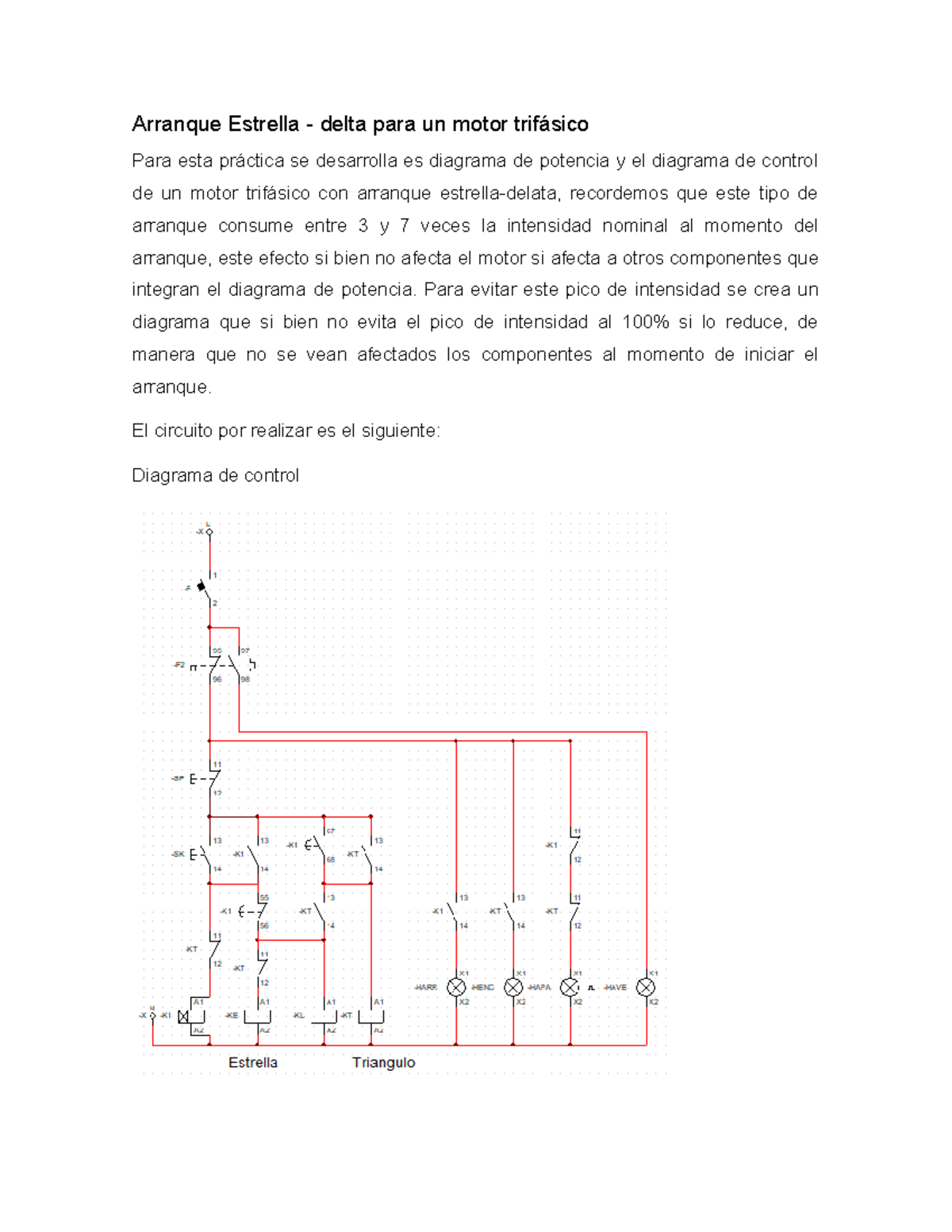 Arranque Estrella-Delta - Arranque Estrella - delta para un motor ...