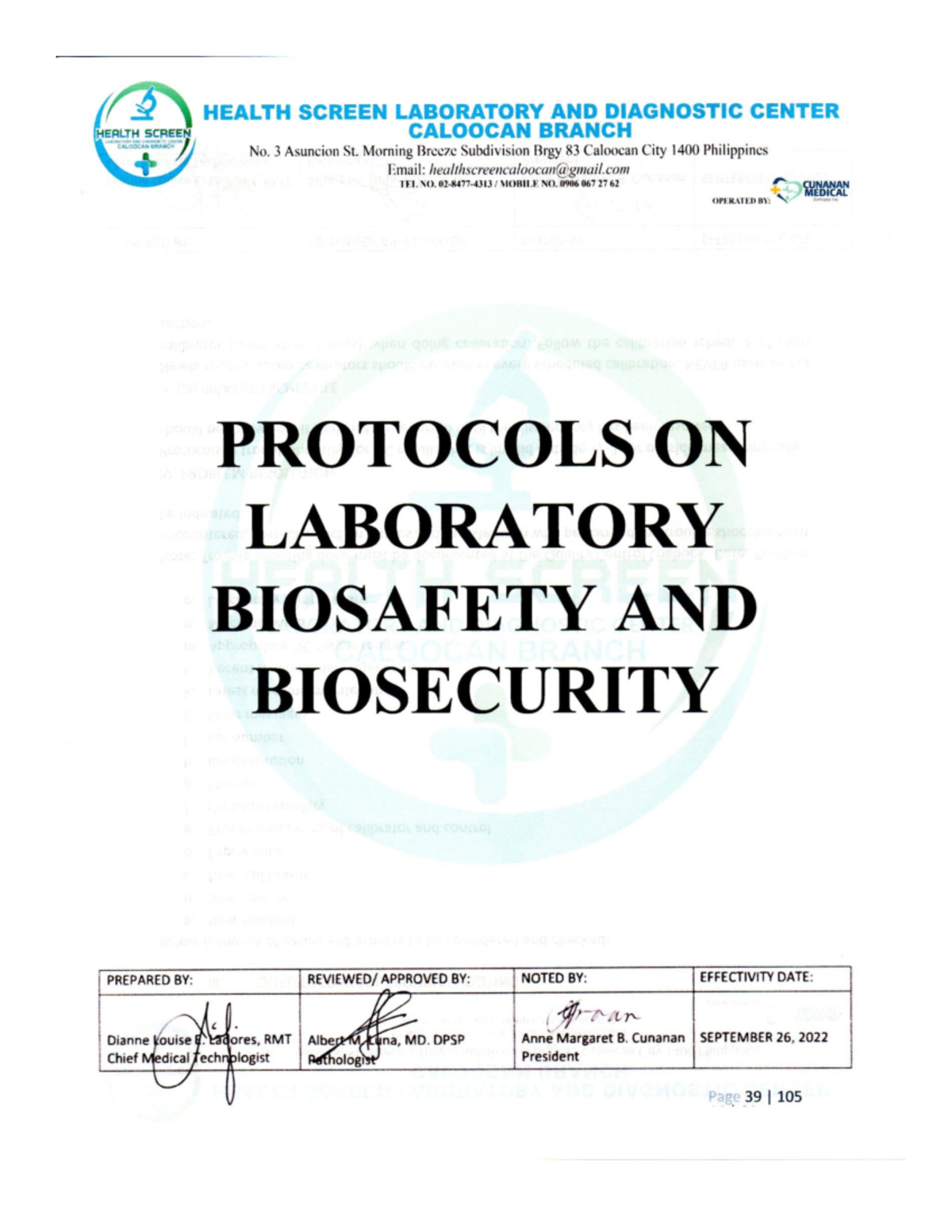 RISK Assessment - DOH PURPOSES - Medical Technology - Studocu