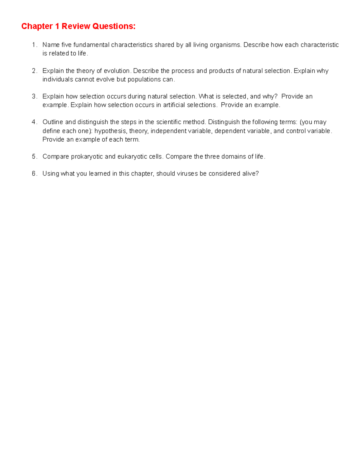 Chapter 1 Review Questions - Chapter 1 Review Questions: Name five ...