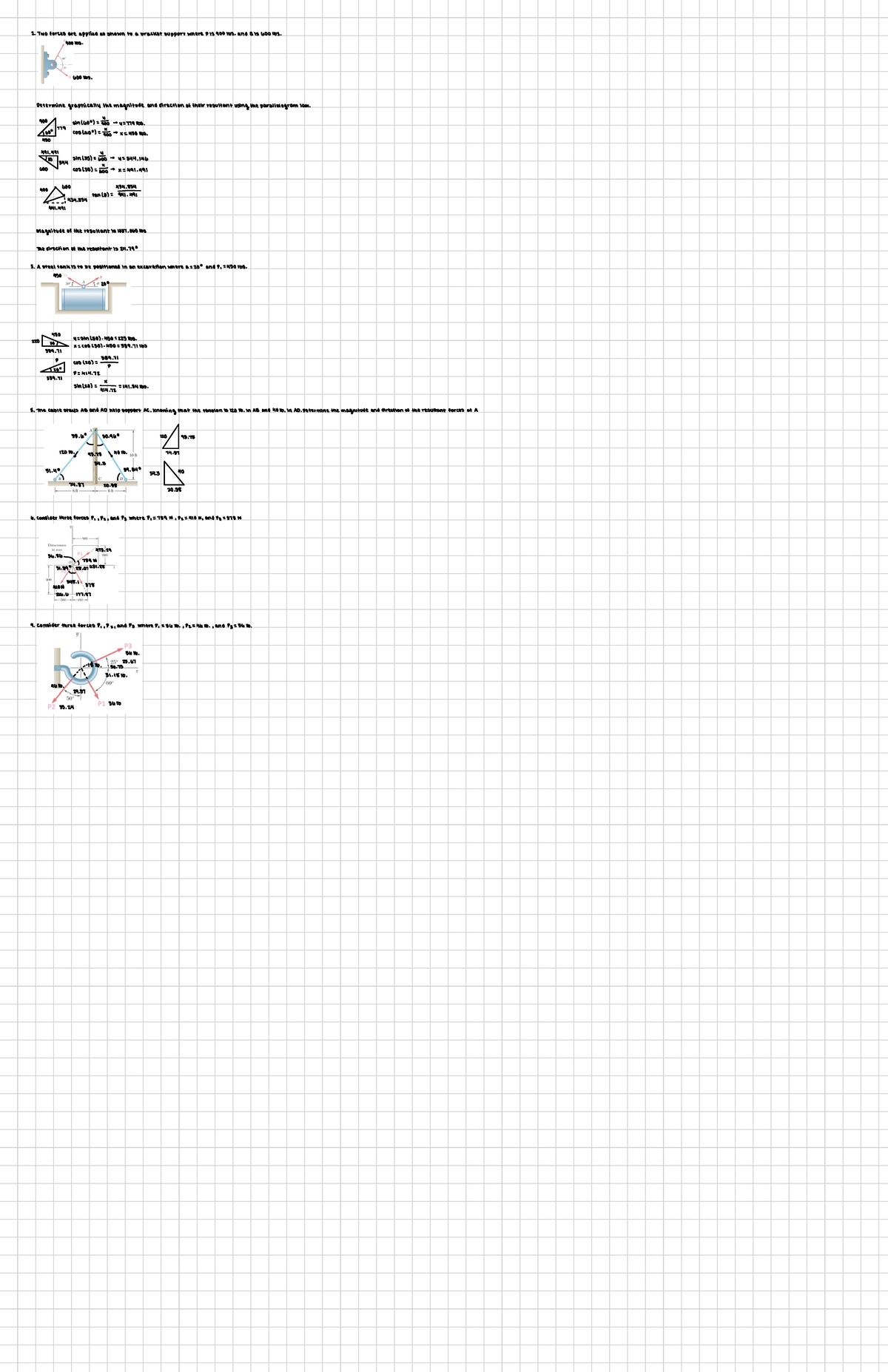Meam 2100 connect hw 2 - Carpick - 1. Two forces are applied as shown ...