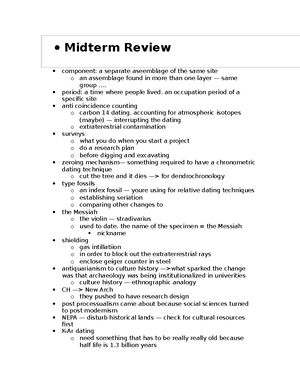 Comprehensive Anthro 2C Midterm 1 Study Guide - Anthro 2C The Field of ...