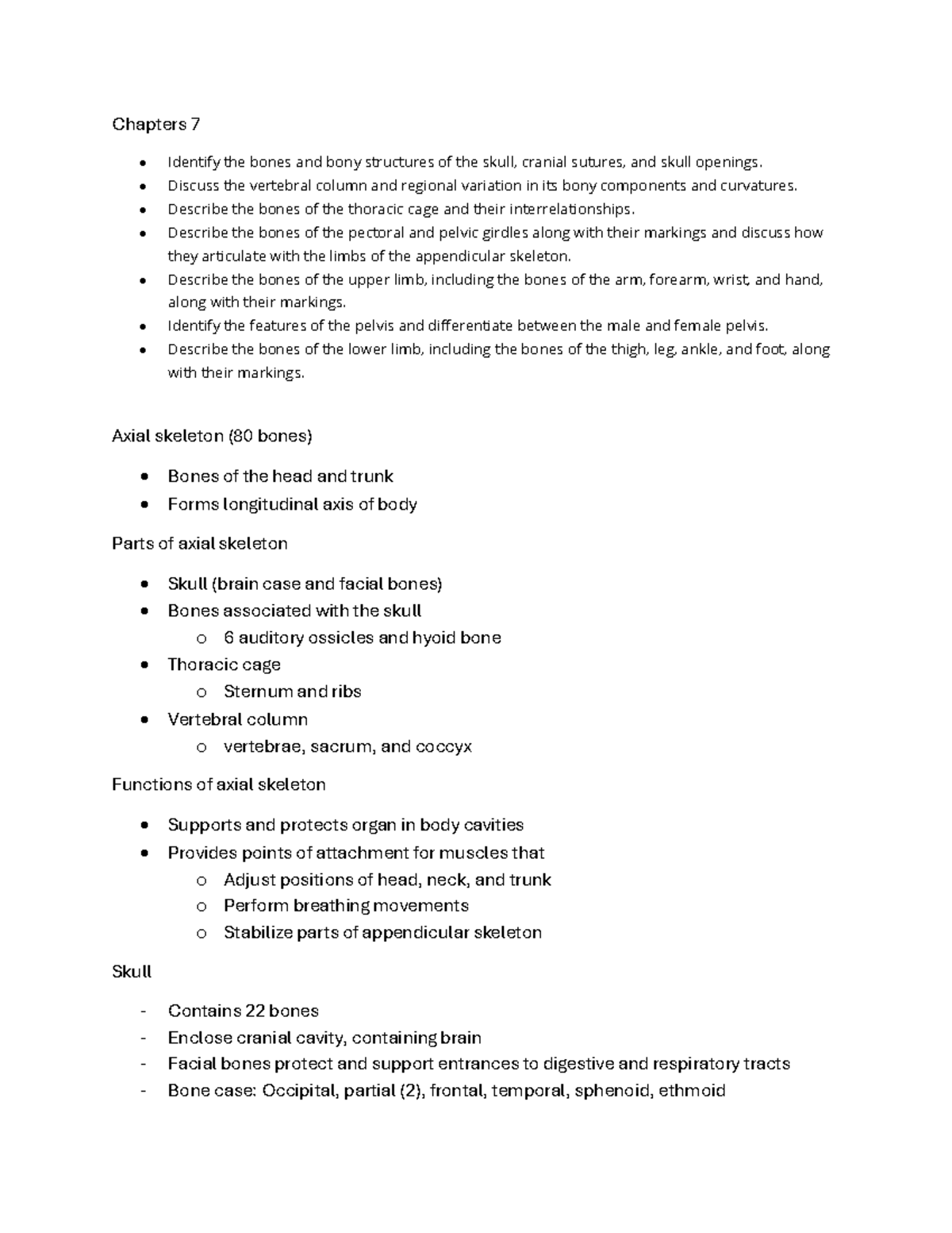 Chapters 7 and 9 notes - Chapter review for 7 and 9 - Chapters 7 ...