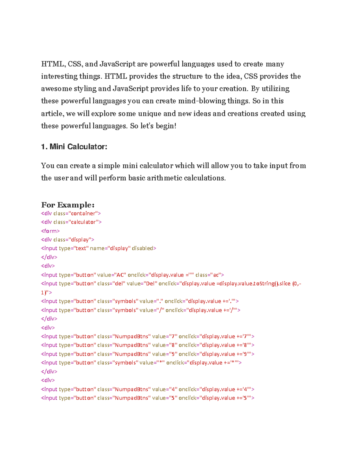 CODE THIS ONES - GOOD FOR PROGRAMMERS - HTML, CSS, and JavaScript are ...