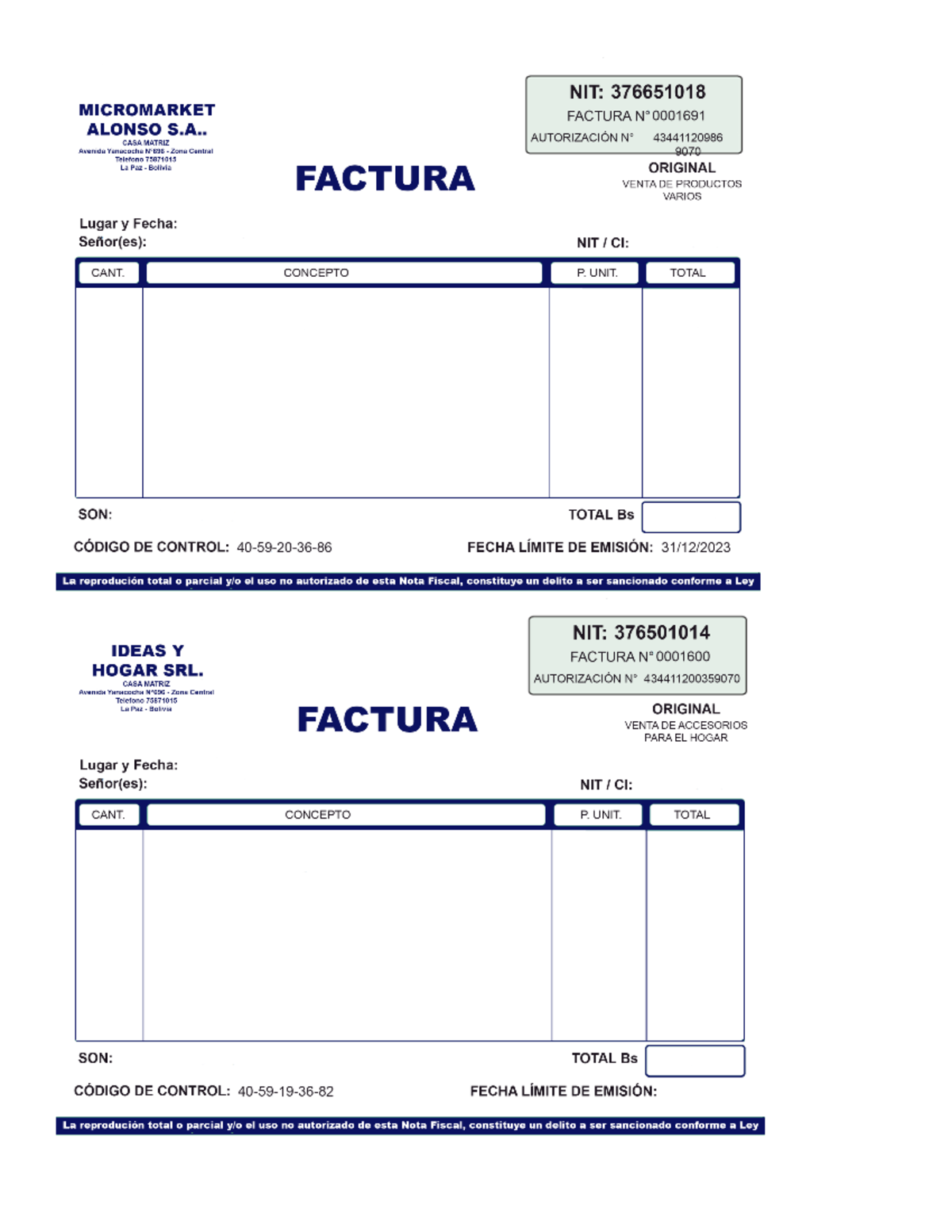 Facturas manuales - Contabilidad Básica - Studocu