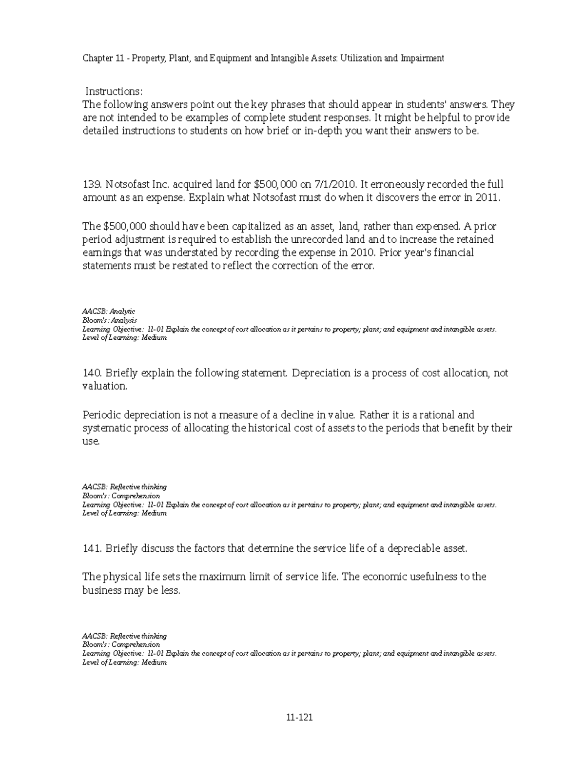 Intangible Assets-6 - notes - Instructions: The following answers point ...