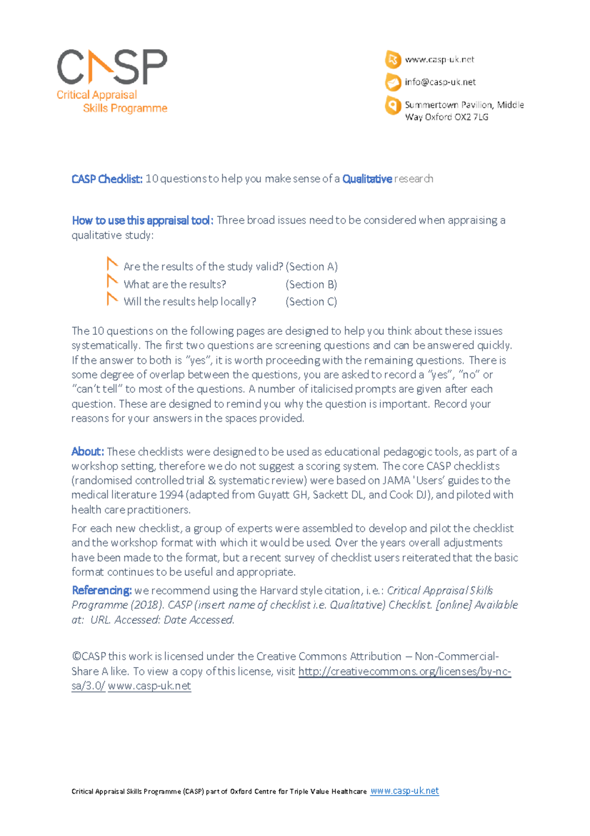 CASP-Qualitative-Checklist-2018 fillable form - CASP Checklist: 10 ...
