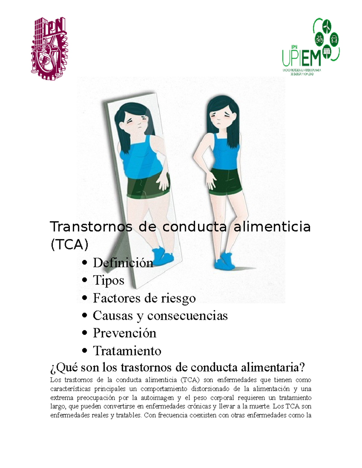 Trastornos de conducta alimentaria - Los TCA son enfermedades reales y tratables. Con frecuencia ...