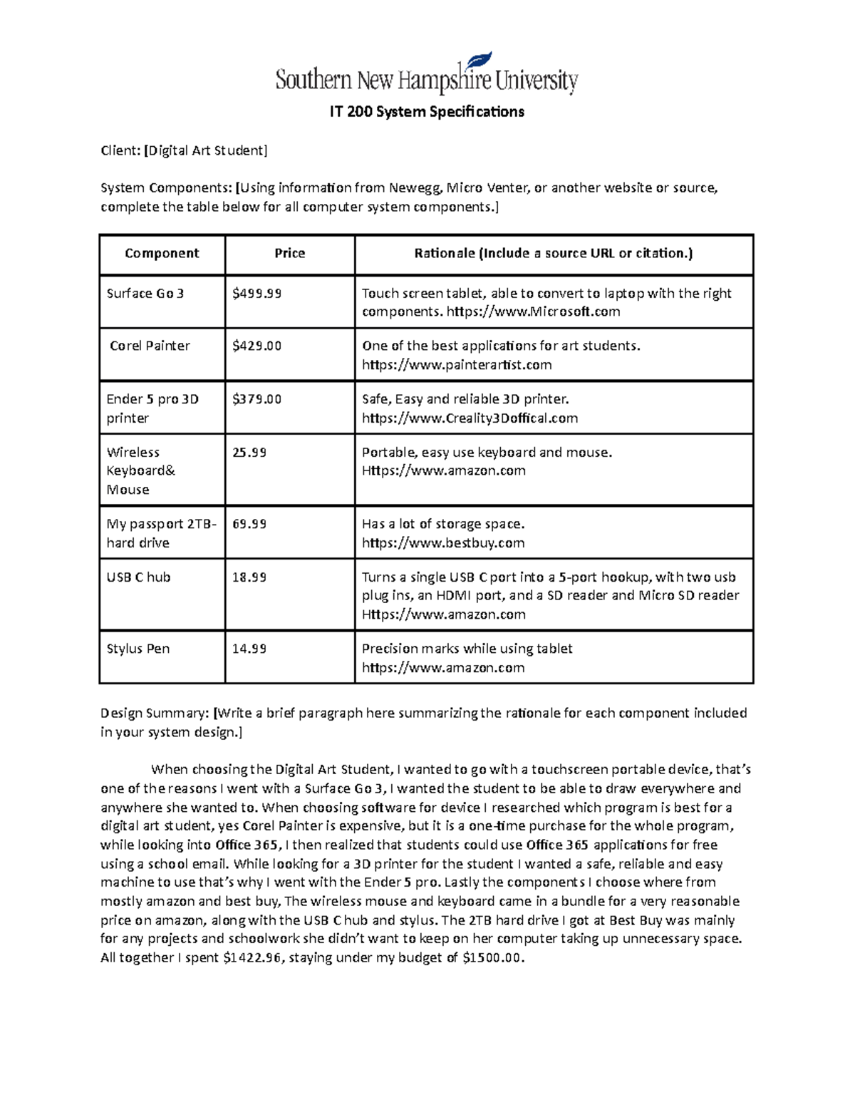 IT 200 System Specifications - IT 200 System Specifications Client ...