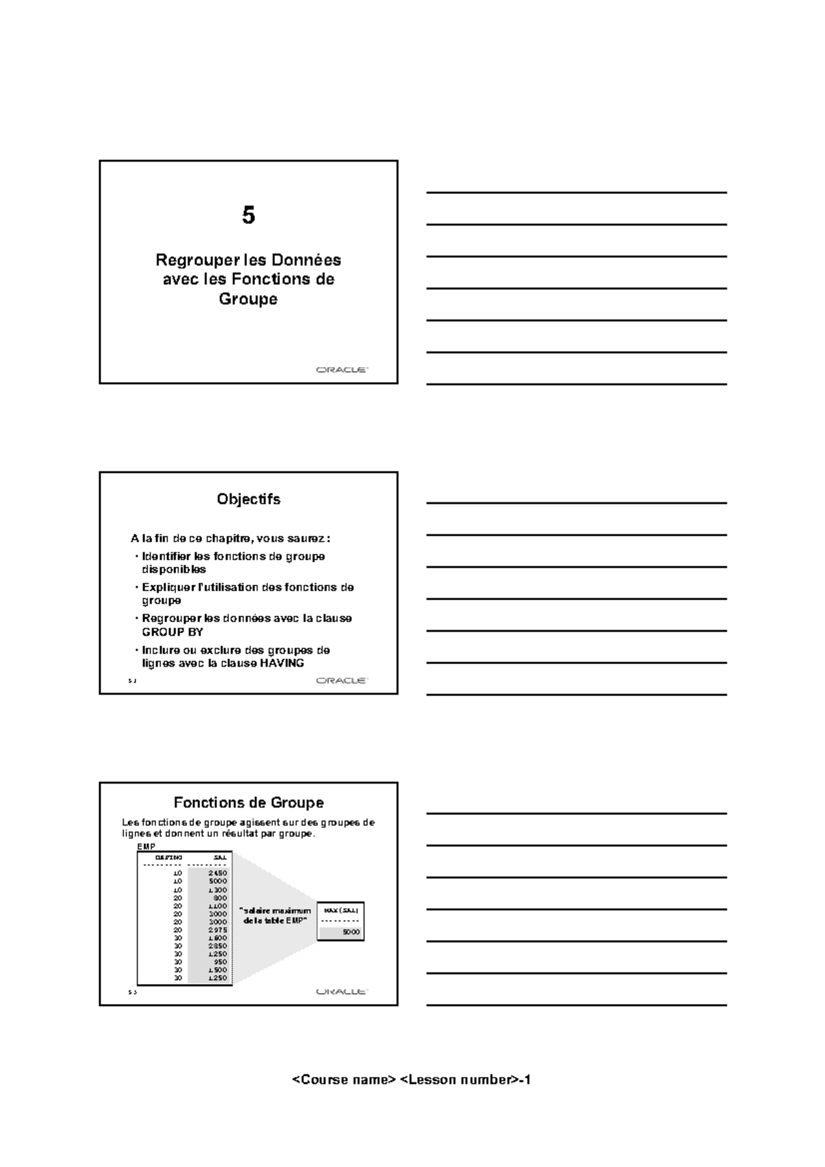 05 Regrouper les données avec les Fonctions de Groupe - 5 Regrouper les ...