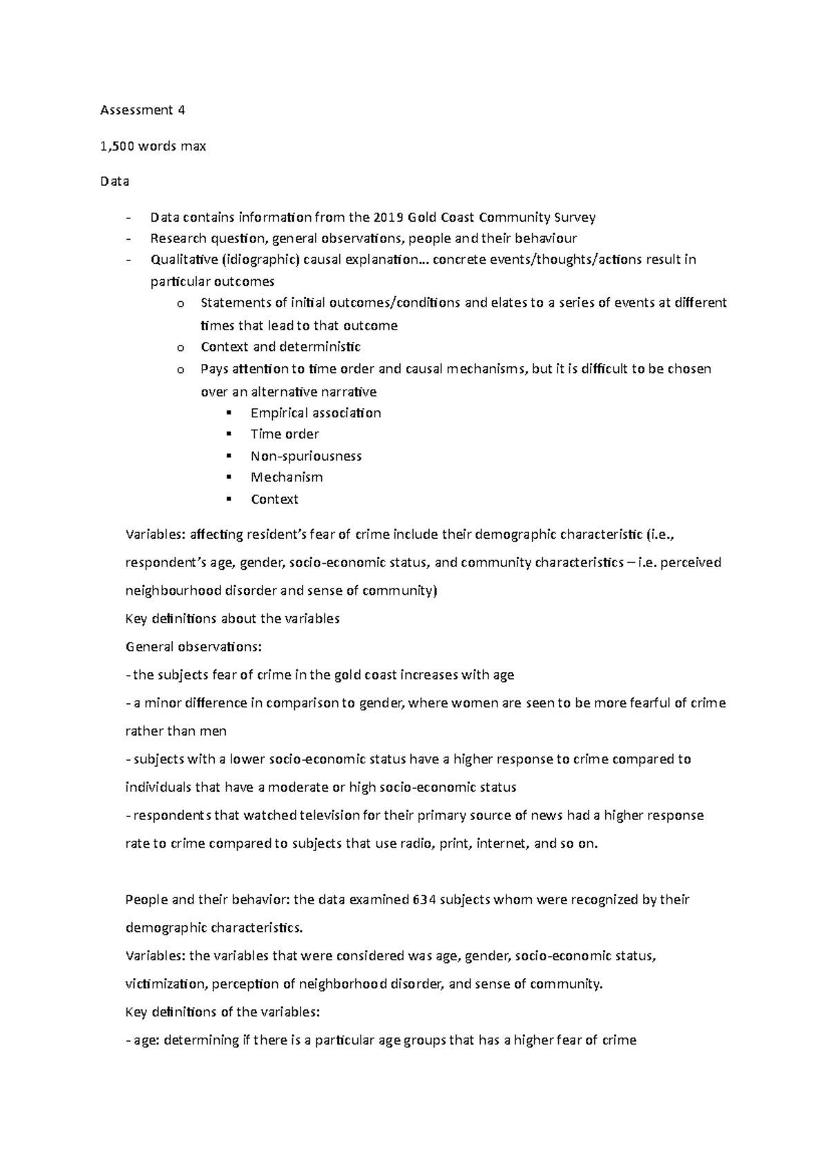 Assessment 4 Dot Points To Help Construct Essay Assessment 4 1 500