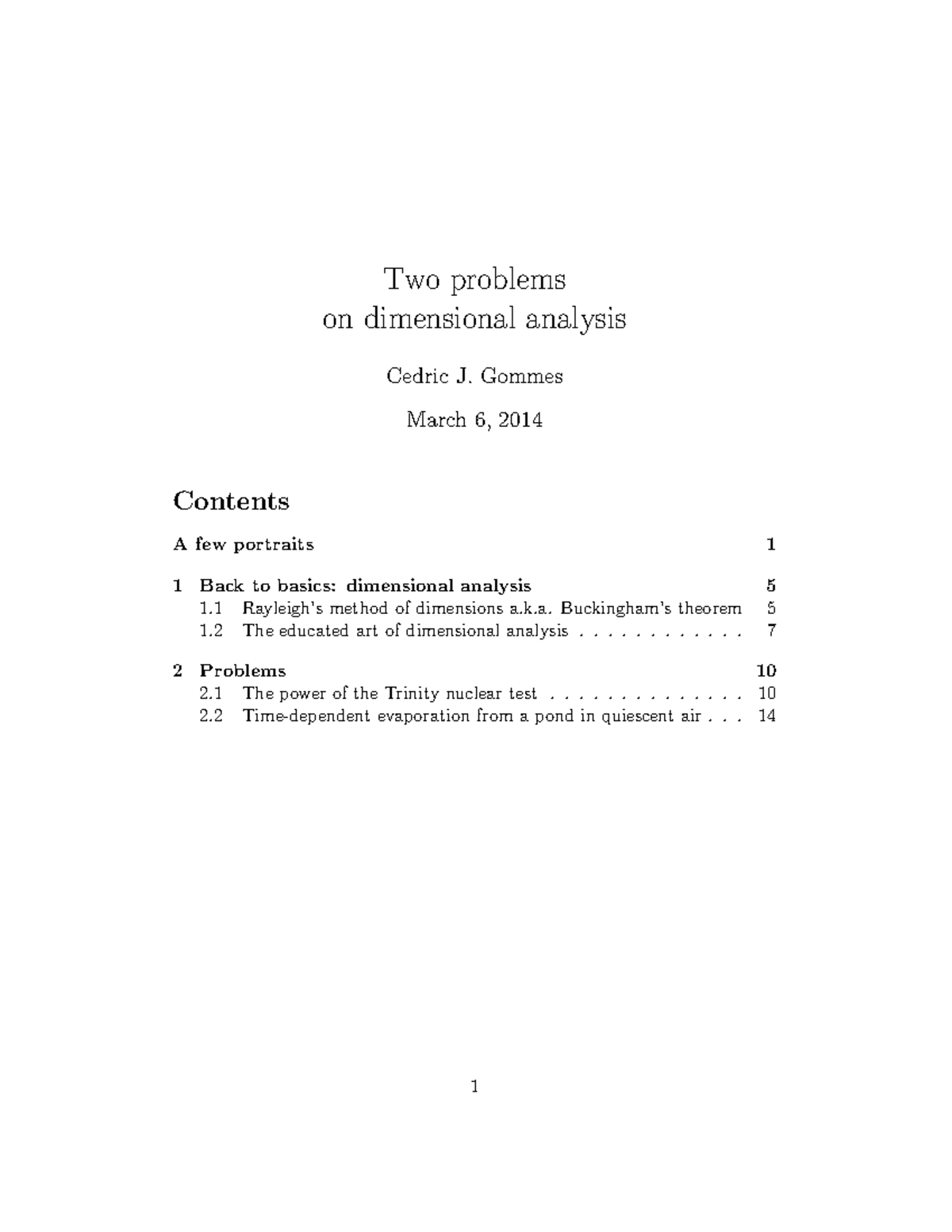 summary of dimensional analysis - Advanced Fluid Dynamics - TU Delft ...