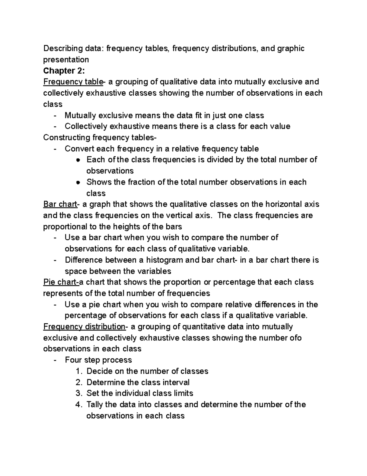 Chapter 2- tables and charts - Describing data: frequency tables ...