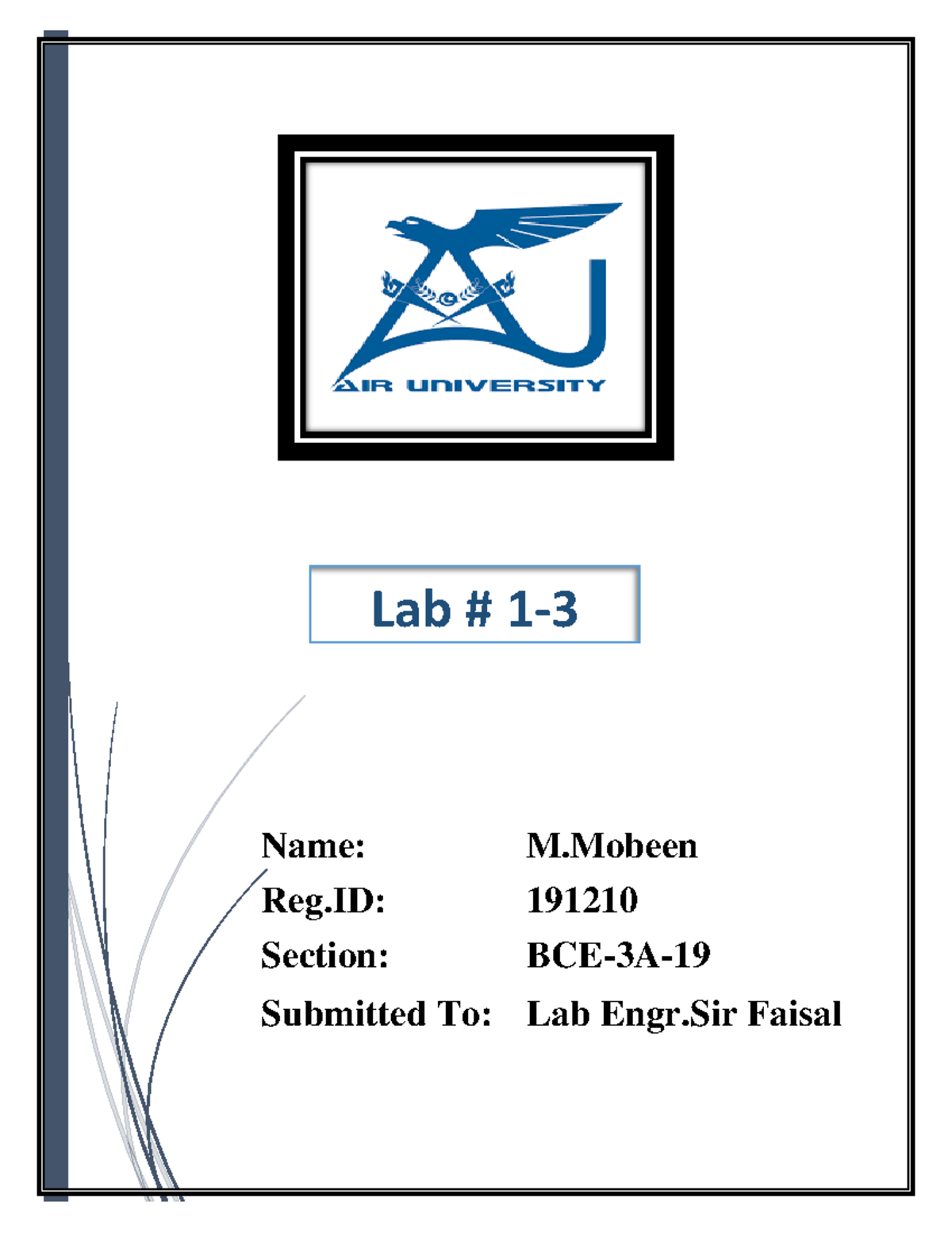 LAb # 1,2,3(GIT) - work - Name: M Reg: 191210 Section: BCE-3A ...