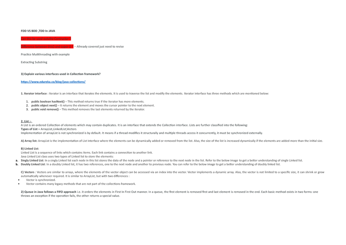 JAVA MISC - Java Misc - FDD VS BDD ,TDD In JAVA Can this be used ...