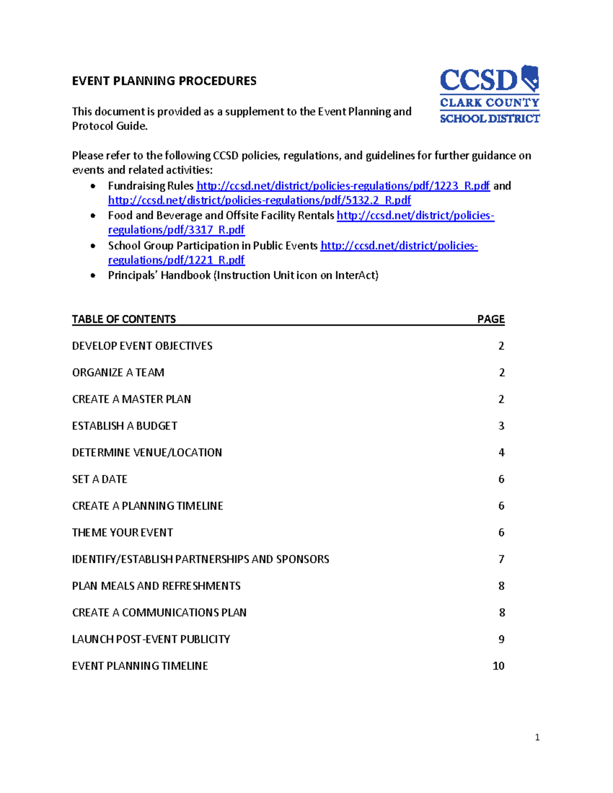 Event planning procedures final 082416 - EVENT PLANNING PROCEDURES This ...