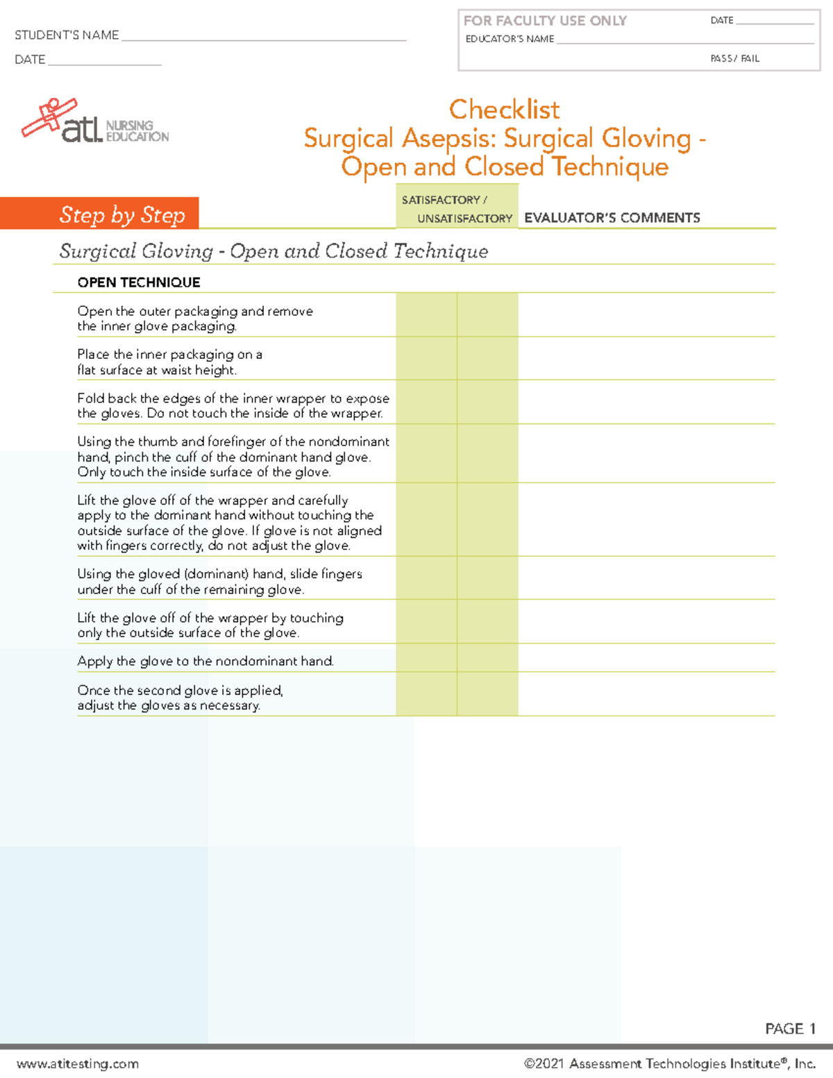 ATI: Infection Control Isolation Surgical Gloving Open and Closed ...
