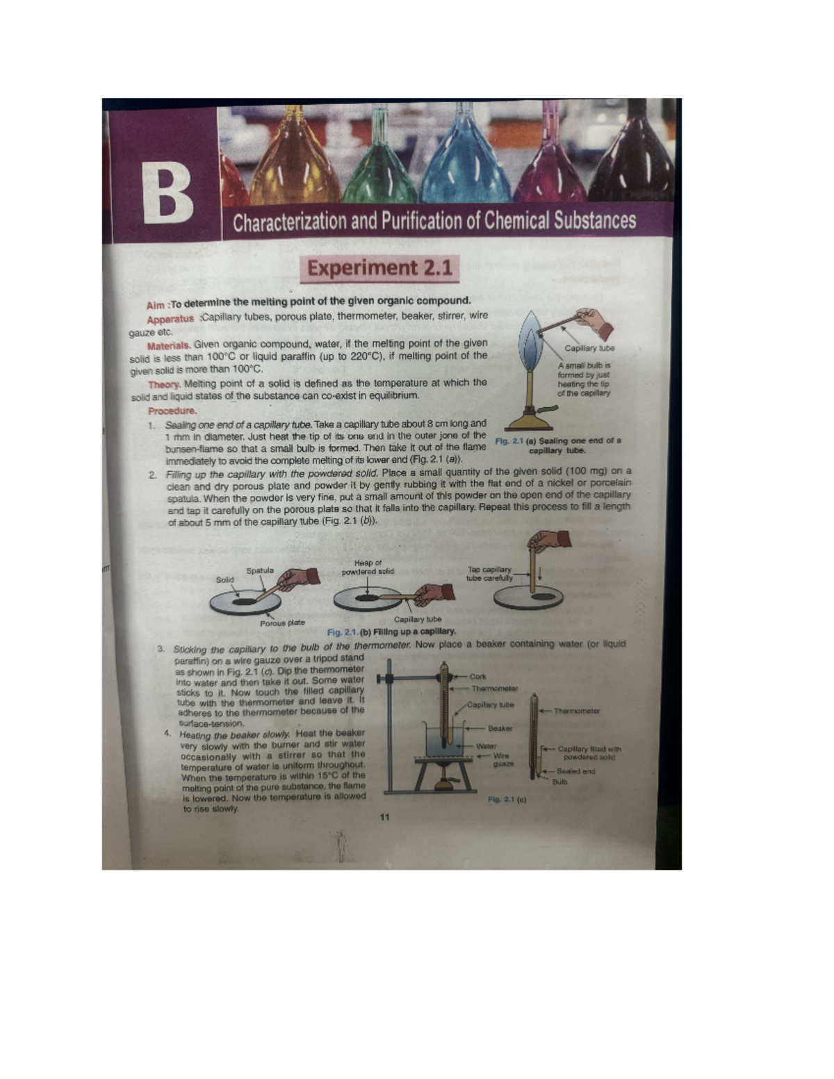 IMG 8372 - Chemistry practicals - B Characterization and Purification of Chemical Substances ...