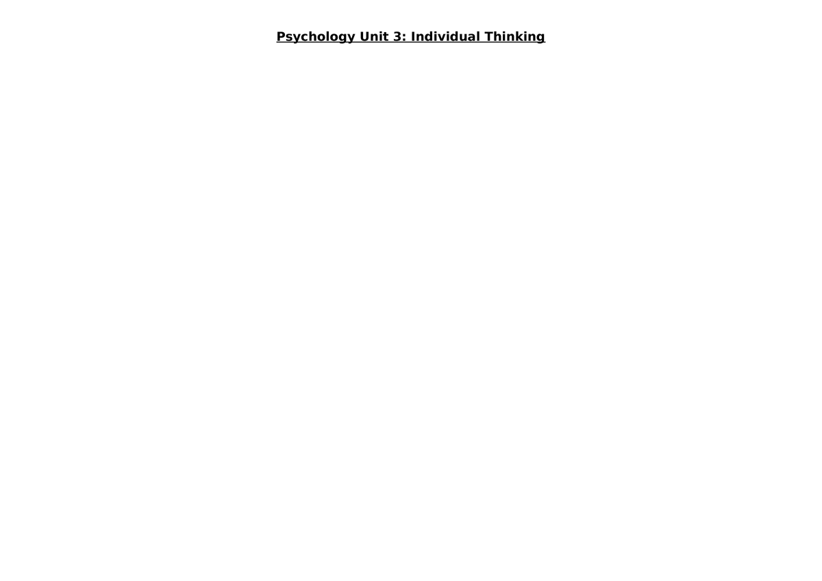 U3 & U4 Psychology Revision Guide for students - Psychology Unit 3 ...