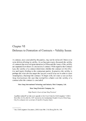 Lecture 3 Contract Law - Validity and contractual interpretation ...