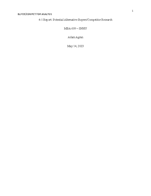 MBA699 - 8-1 Memo - Performance Measurement - 8-1 Memo: Performance ...