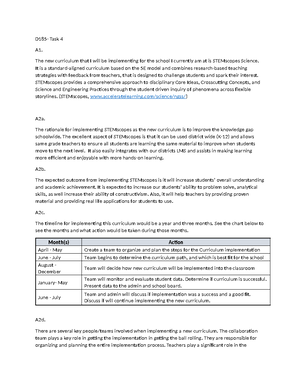 D186 Task 1 - Creating a Supportive Learning Environment - Creating a ...