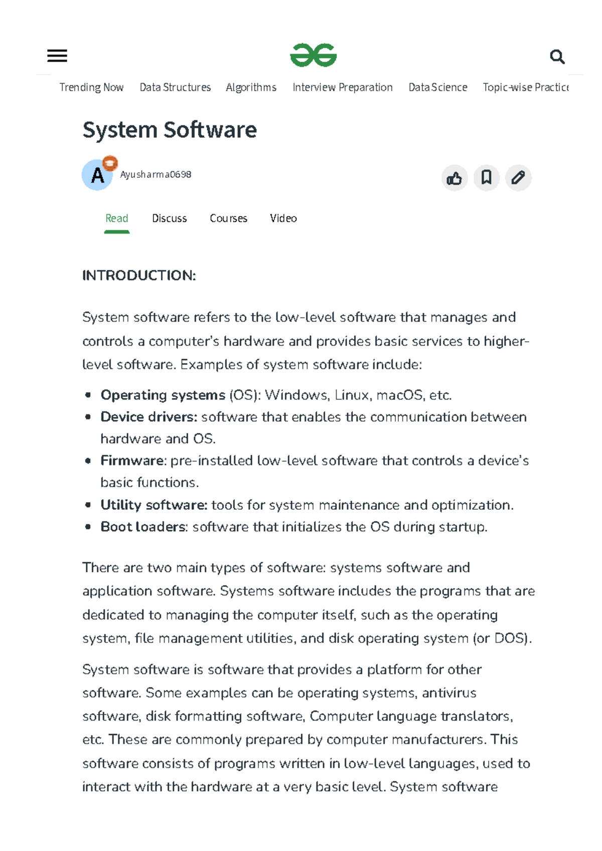 software and its usage - Trending Now Data Structures Algorithms Interview Preparation Data ...