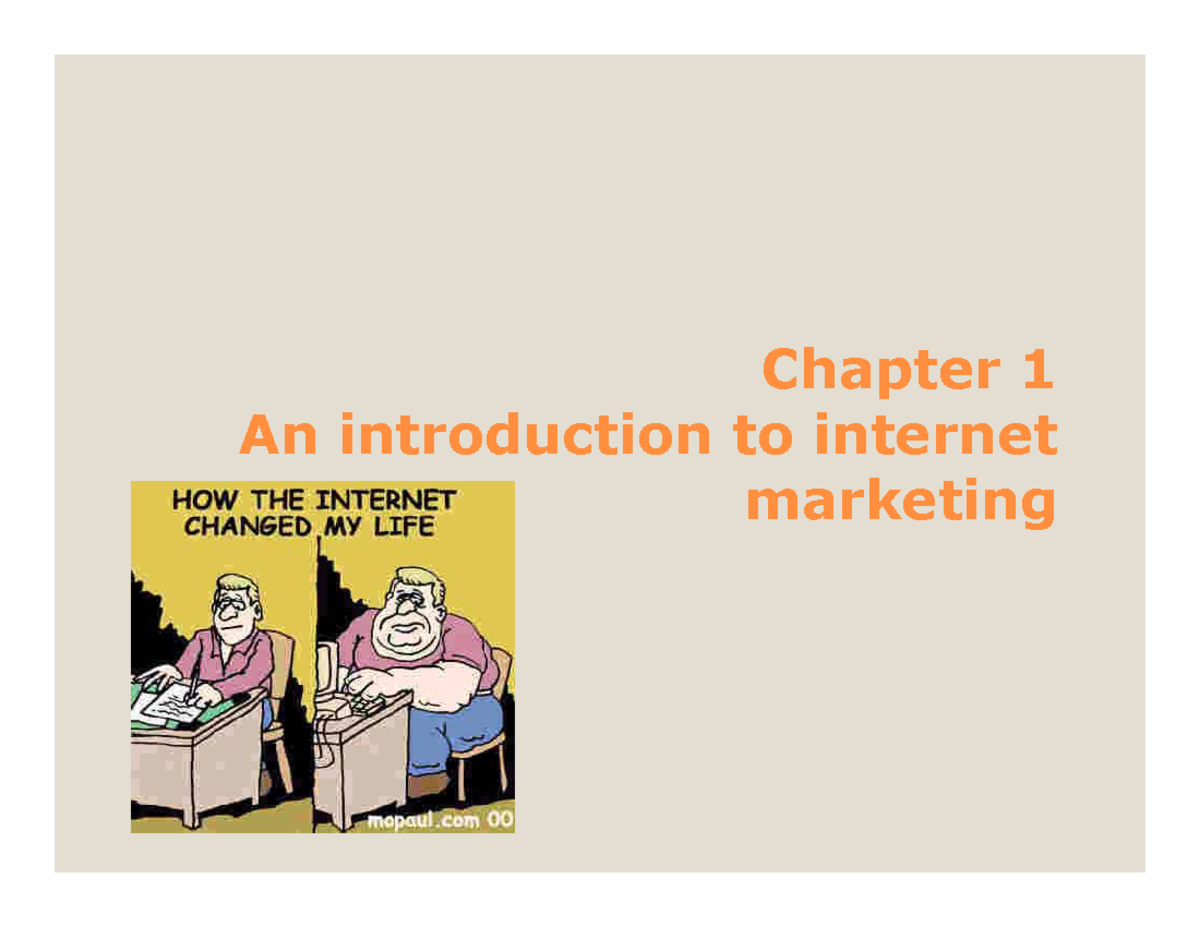 IM Week 1 - Lecture notes 1-10 - Chapter 1Chapter 1 An introduction to ...