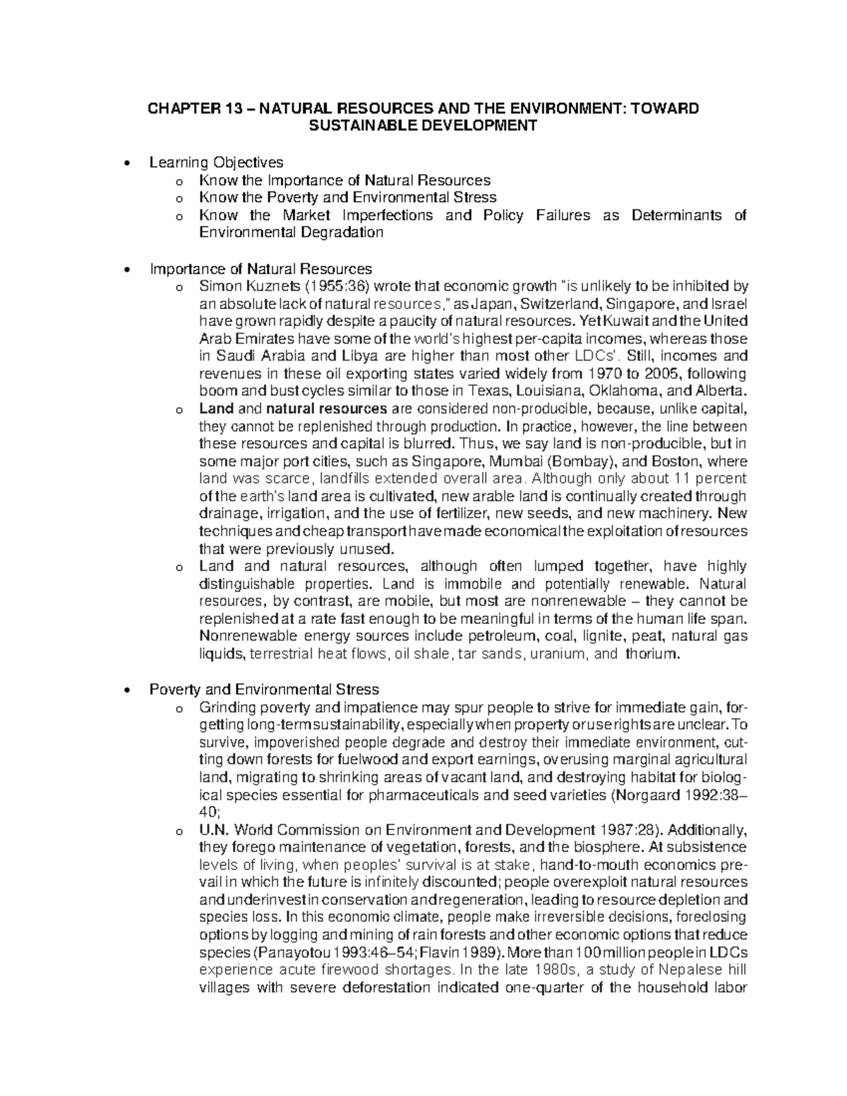 Natural resources and the environment toward sustainable development ...